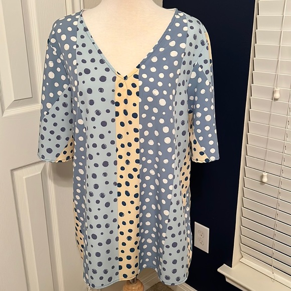 Haptics | Tops | Euc Haptics By Holly Harper Polka Dot Top | Poshmark